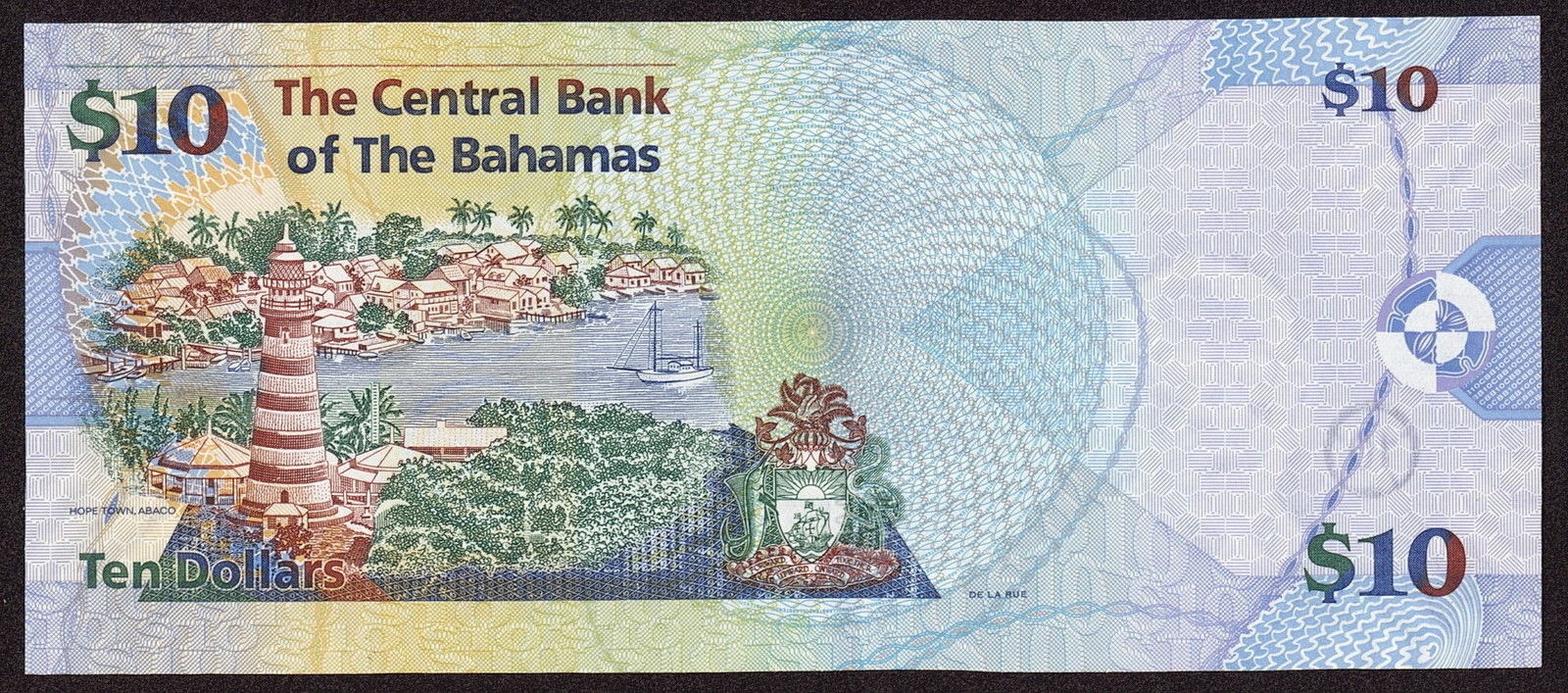 Bahamas 10 Dollars banknote 2009 Sir Stafford Sands|World Banknotes ...
