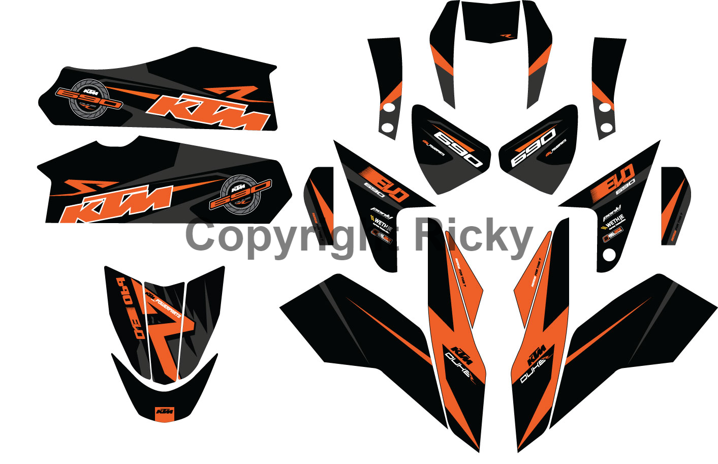 KTM Duke Custom Decals Graphics: New Custom Design Graphics KTM Duke ...
