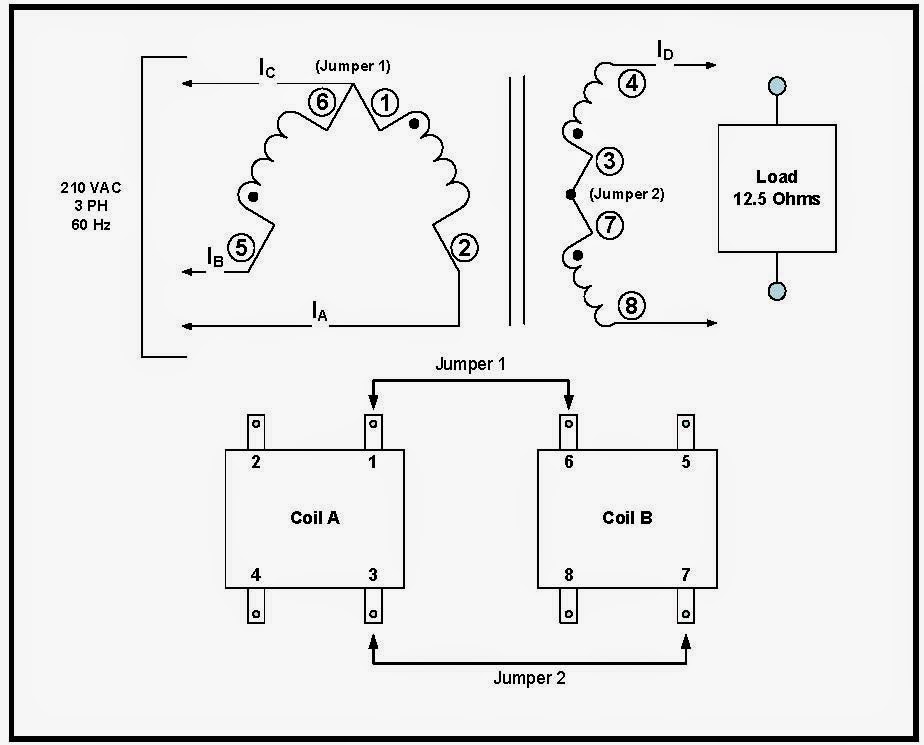 L/C Magnetics: 3 PH to 1 PH Transformer, 12 KVA, P/N 6411LA, Rev A