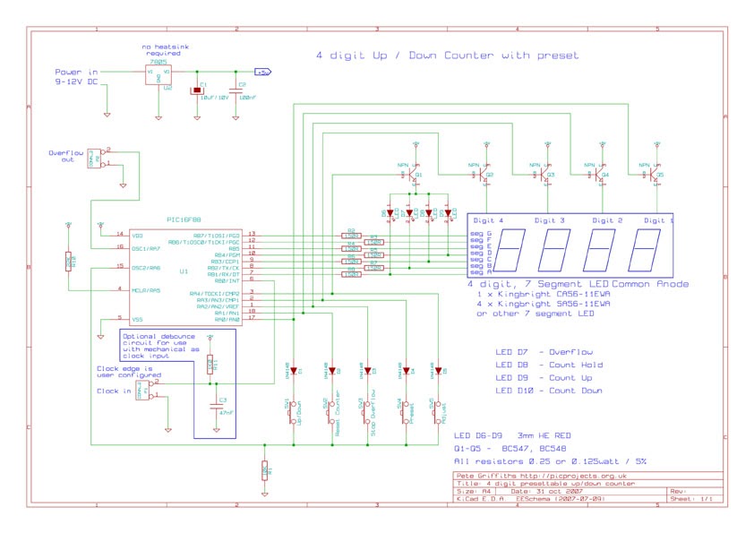 Up Down Counter Circuit Diagram