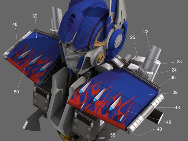Transformers Papercraft La cabeza de Optimus Prime - Transformers Matrix