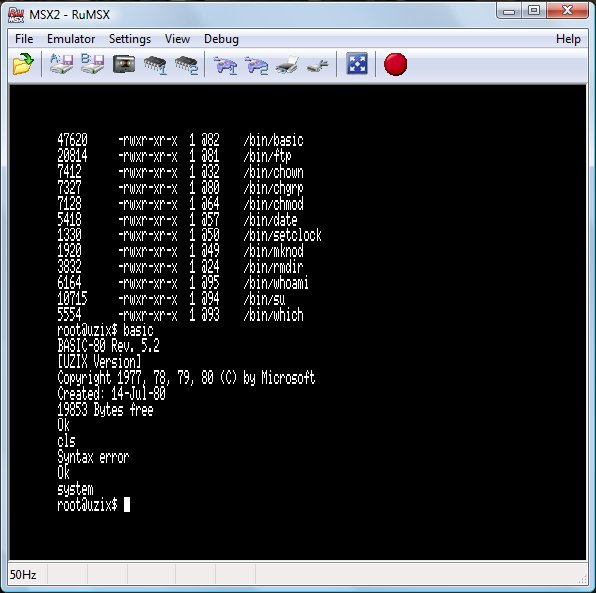 MSX Hobby: Review: Uzix, o Unix para MSX