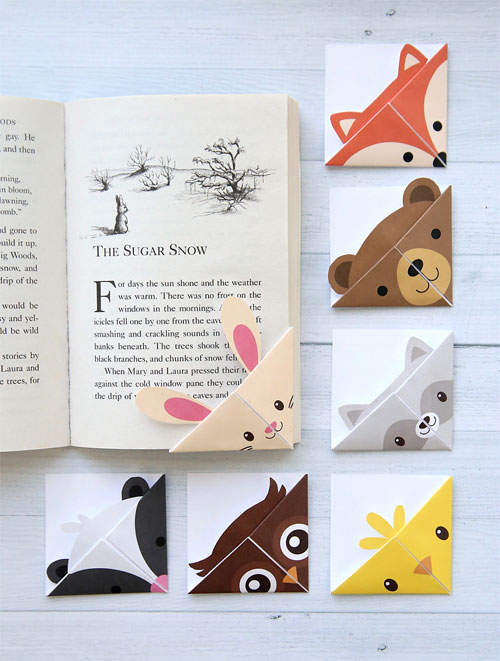 My Owl Barn: Printable Origami Woodland Animal Bookmarks