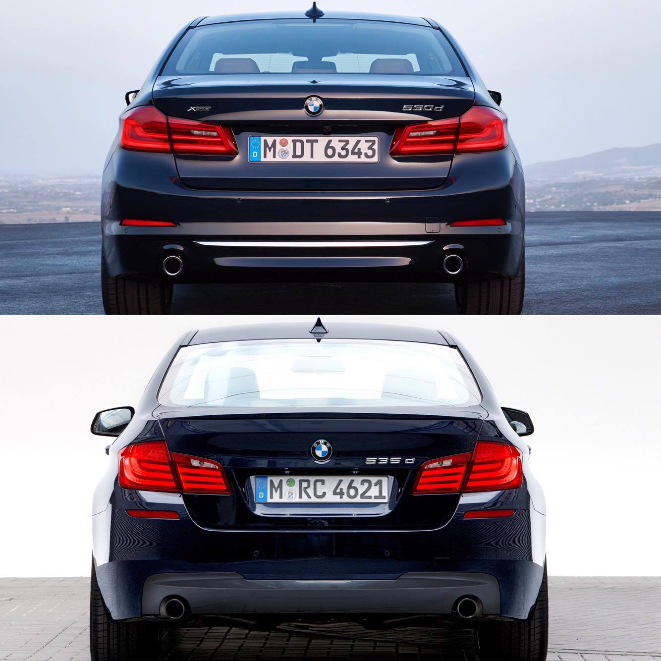 適当に欧州車妄想まとめとか。: BMW 5シリーズ新旧比較 ～G30 vs F10、見た目的な比較のみ～