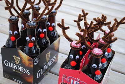 Creative Party Ideas by Cheryl: Reindeer Beer Gift Idea and Reindeer ...