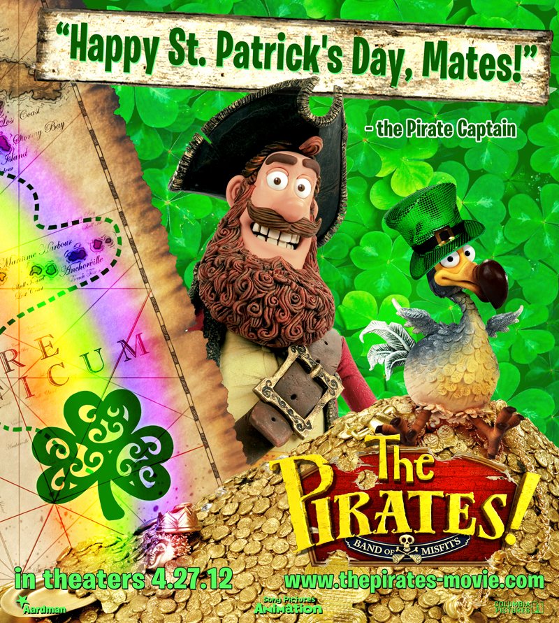 Christian's Cartoon Corner: Pirates St. Patrick's Day plus Trailer Shots