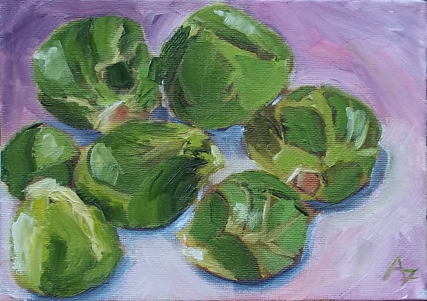 Azra's Painting a Day: Brussel Sprouts