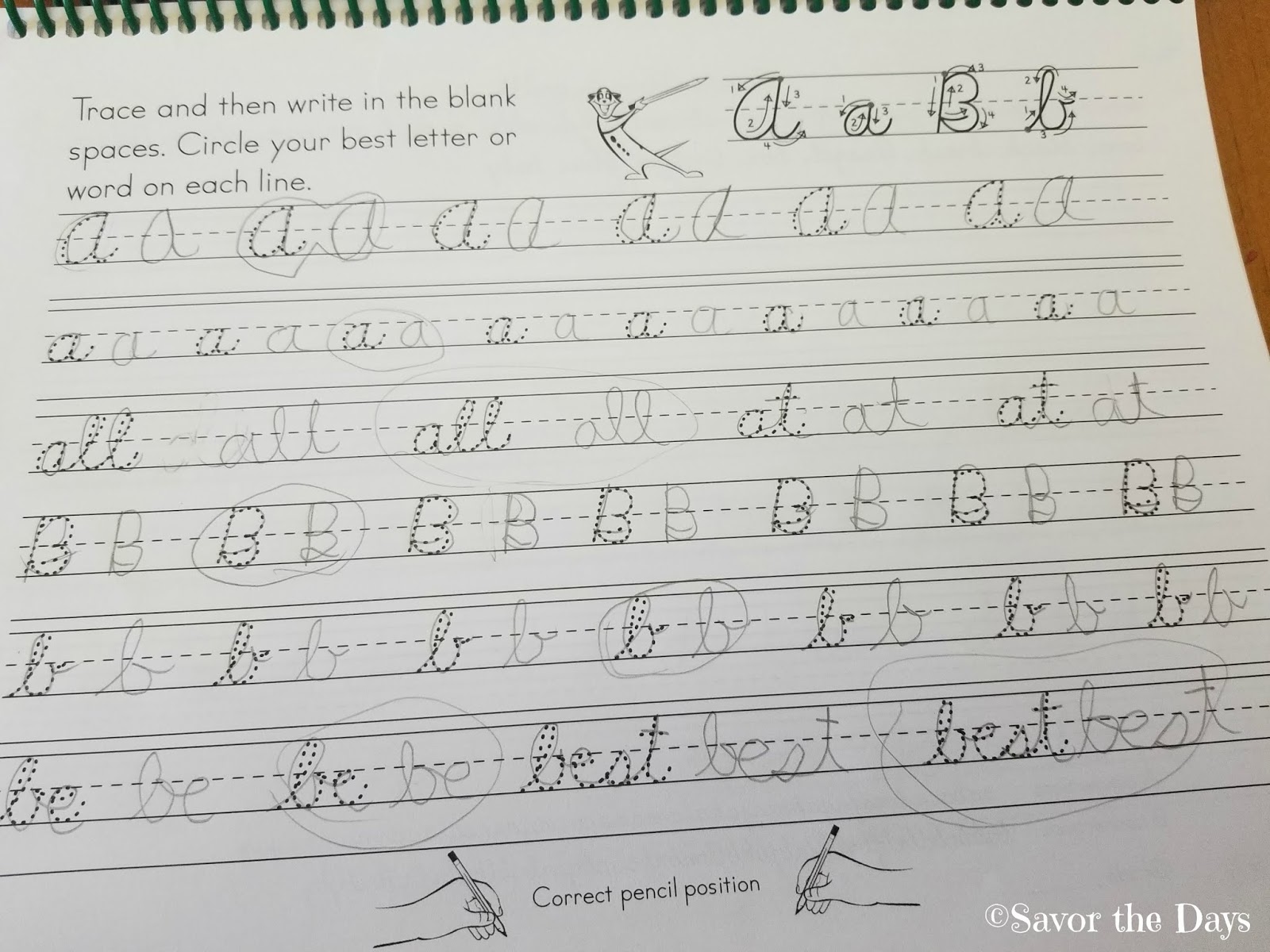 Savor The Days: Learning Cursive with Memoria Press {Review}