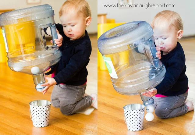 2 Minute Montessori Activity -- Toddler Ball Drop