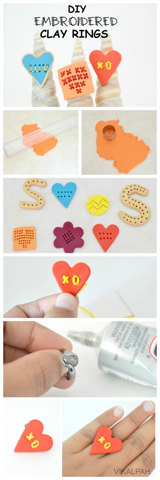 Vikalpah: DIY Embroidered Clay Rings