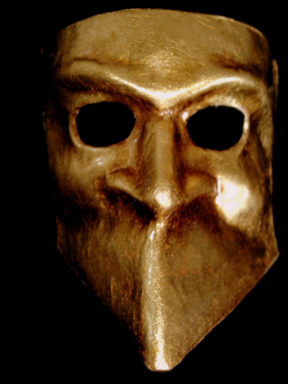 Bauta Gold Full Face Masquerade Mask