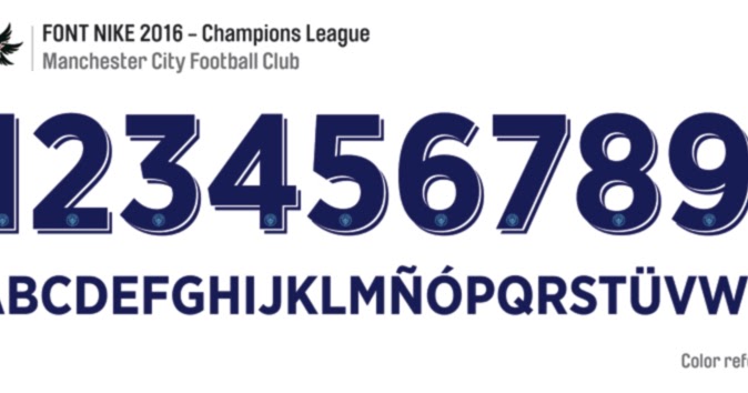 TIPOGRAFIAS Y FONTS: Font Manchester City Football Club / Nike 2016