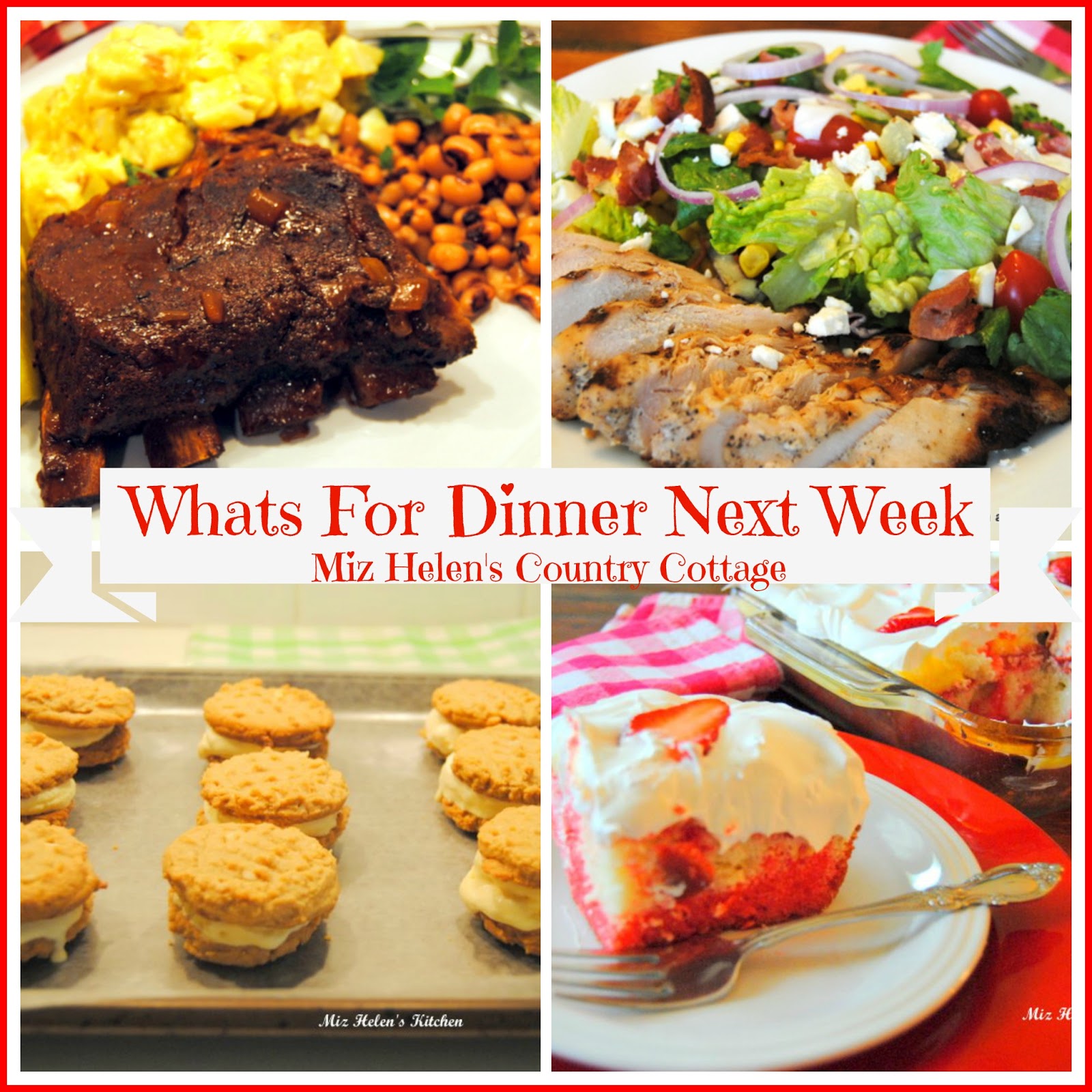 Whats For Dinner Next Week 6-10-18