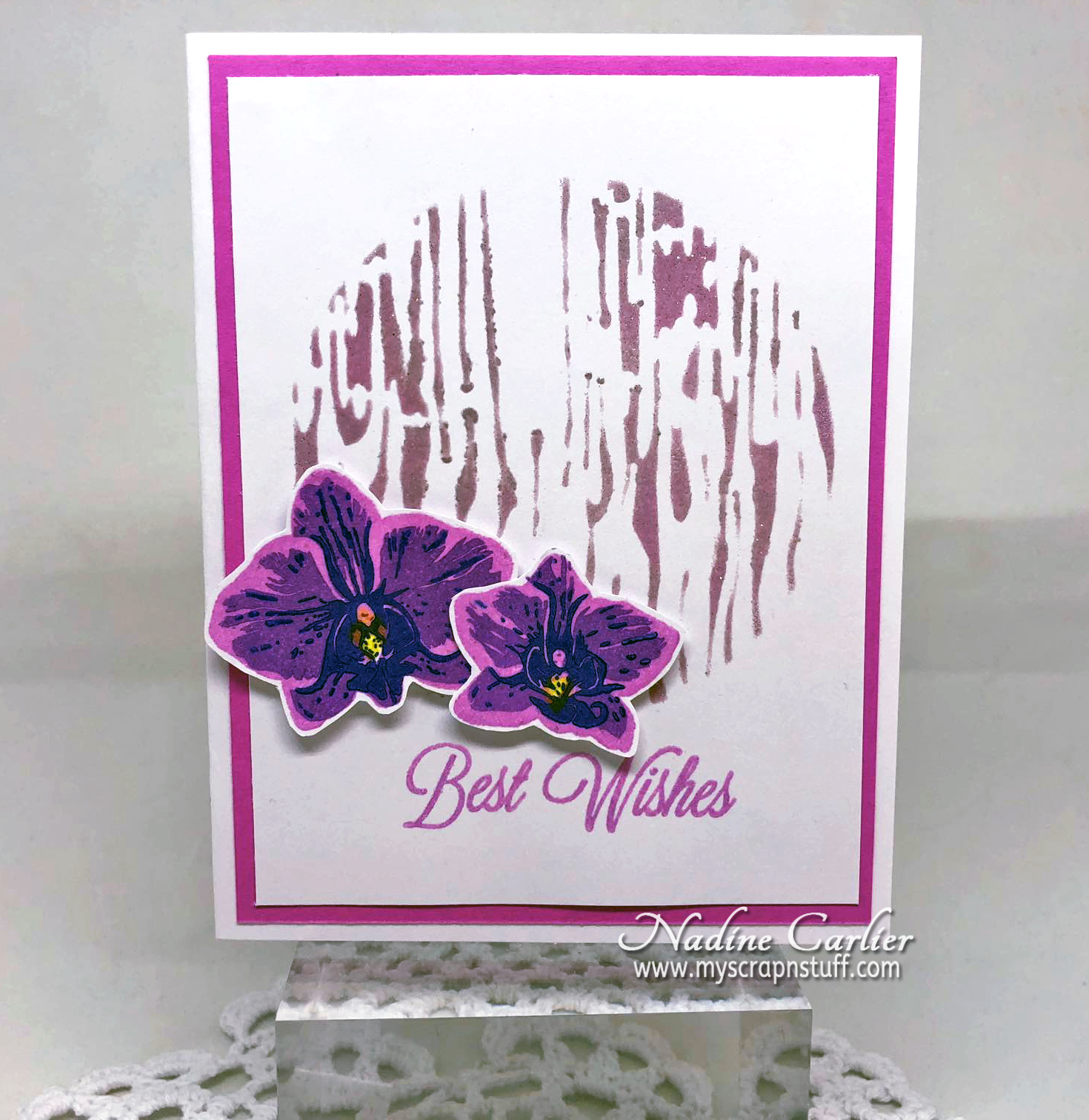 CAS Card Stencil Technique ~ Nadine Carlier