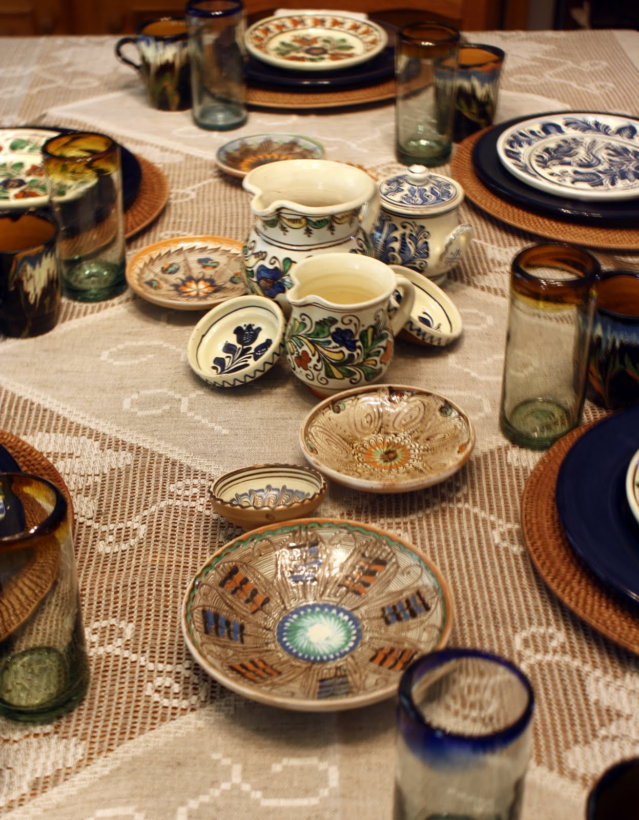 Life with the Mozas: Romanian Artisan Pottery Tablescape & a GREAT tea ...