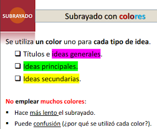 técnicas de estudio : SUBRAYADO