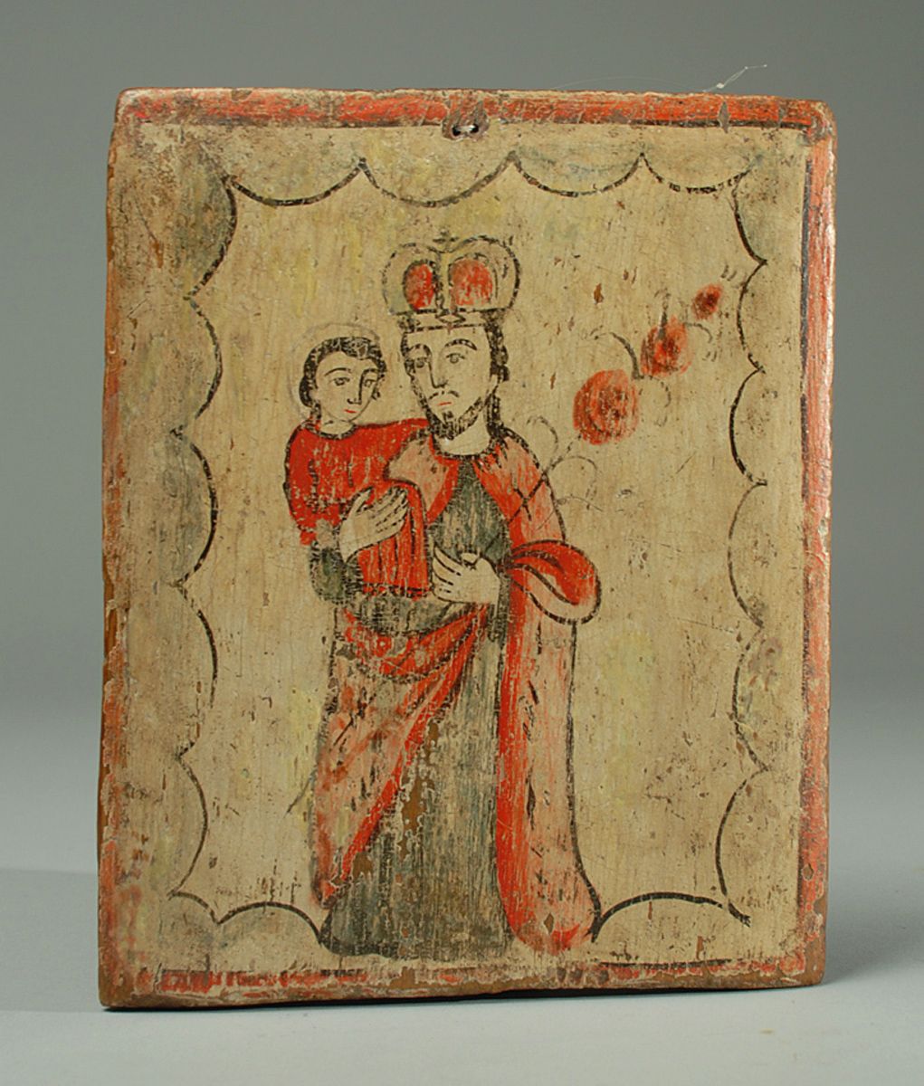 Abbey Roads: So, I'm painting a small retablo of St. Joseph.