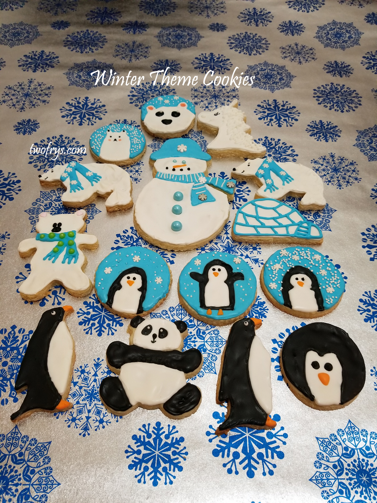 Two Frys: Winter Theme Coconut Cookies
