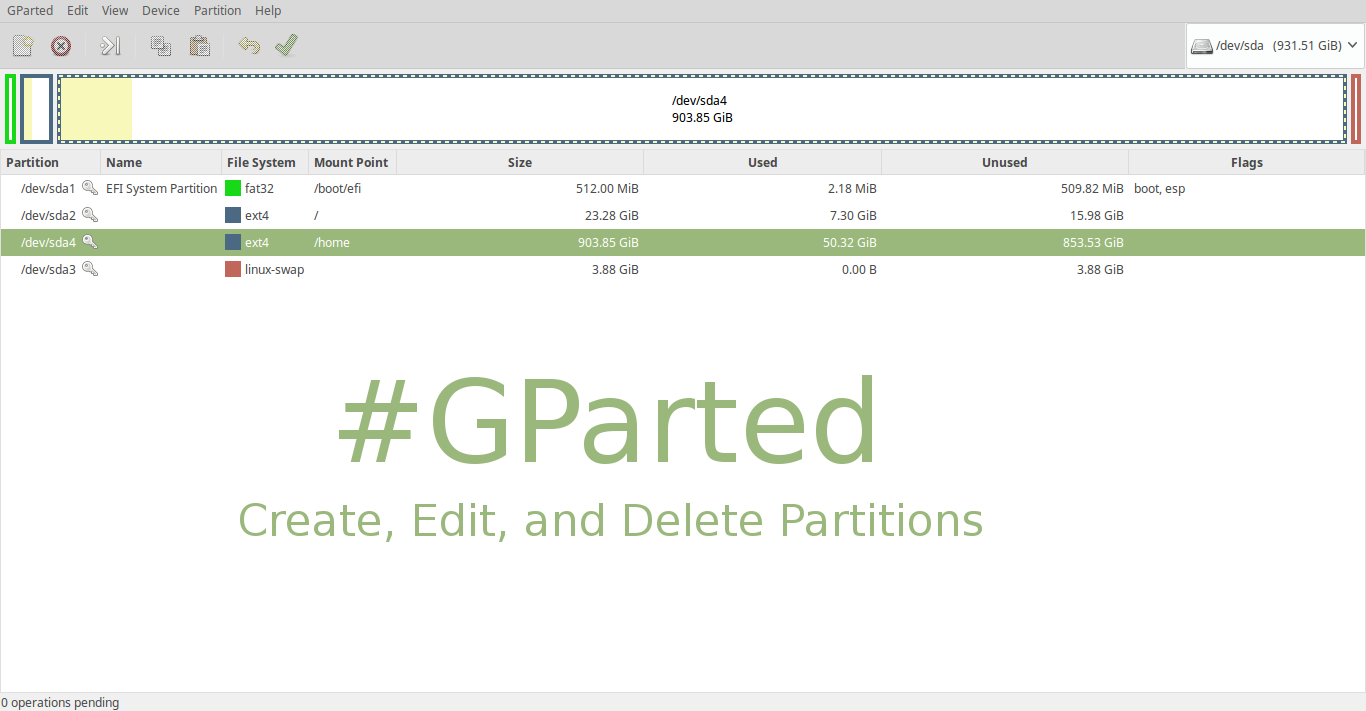 Gparted, Software di Linux Mint untuk Partisi Harddisk - Sememi Comp