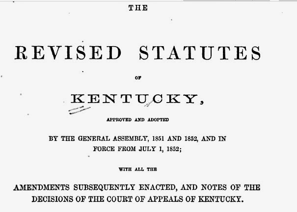 Search Tip of the Day--Almost Every Day: Kentucky Revised Statutes from ...
