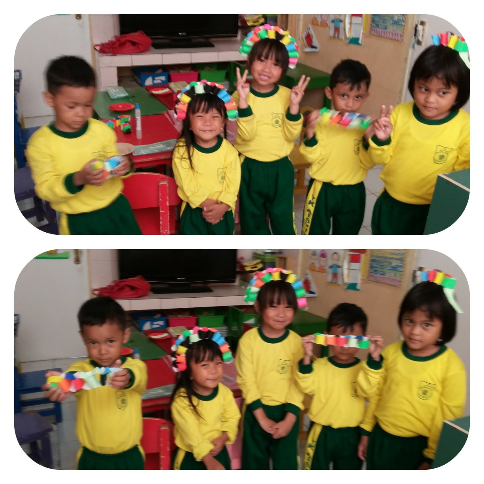 BELAJAR SAMBIL BERMAIN: Meronce Rantai dari kertas Origami