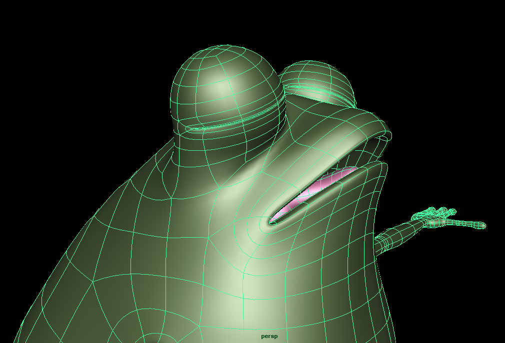 Alyssa McClelland | 3D Artist: Frog Char WIP Topology