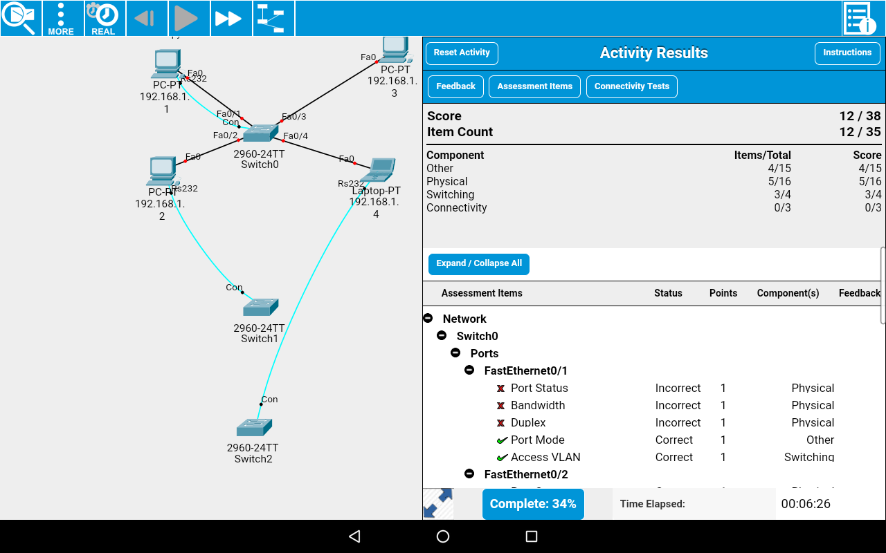 fp Kanarias: La versión de Cisco Packet Tracer para Android es brutal