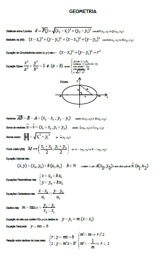 5º a 12º Explicações científicas: Formulário Matemática 10º a 12º ano ...