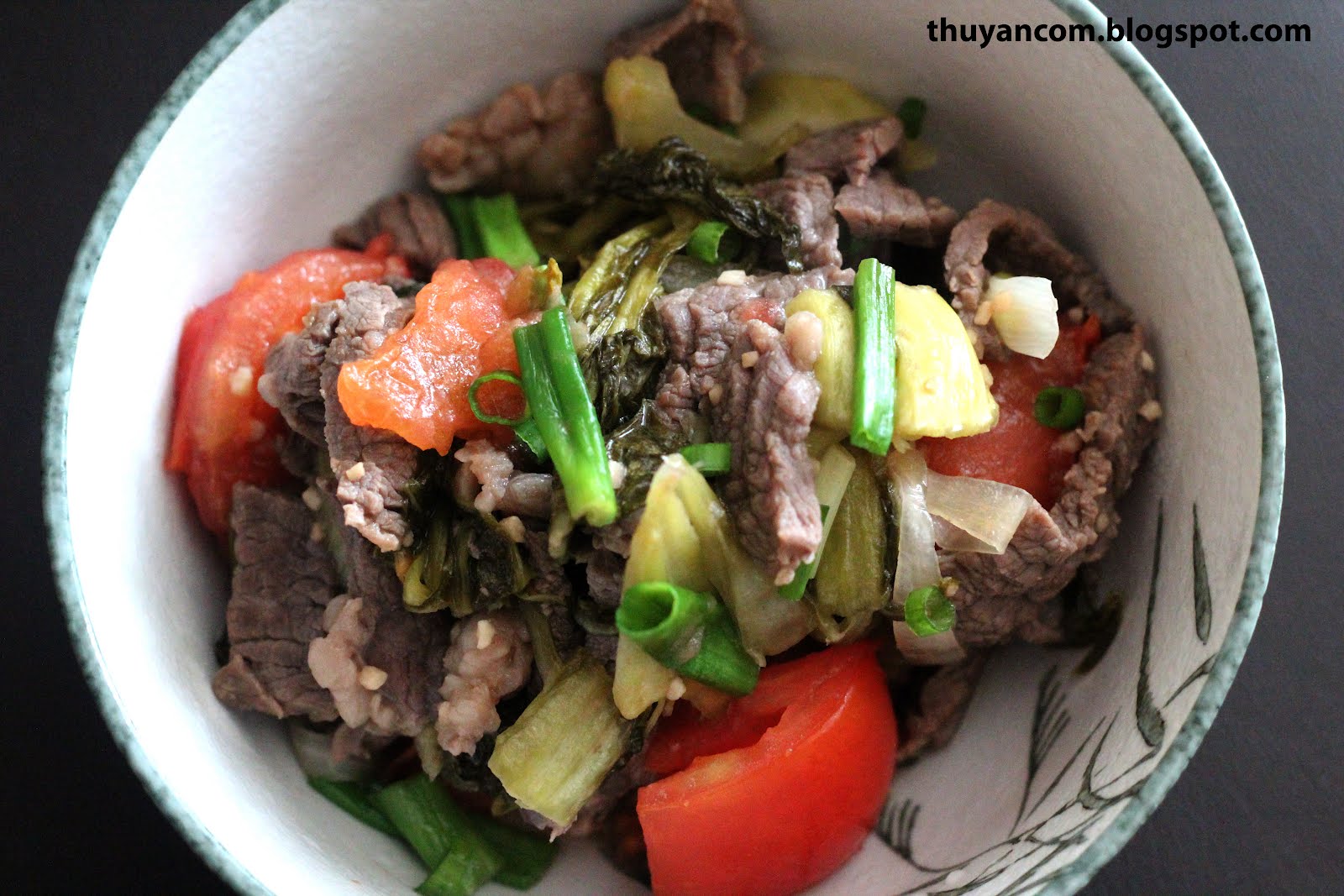 Blog of Salt: Thit Bo Xao Dua Chua - Beef Sauteed with Pickled Mustard ...