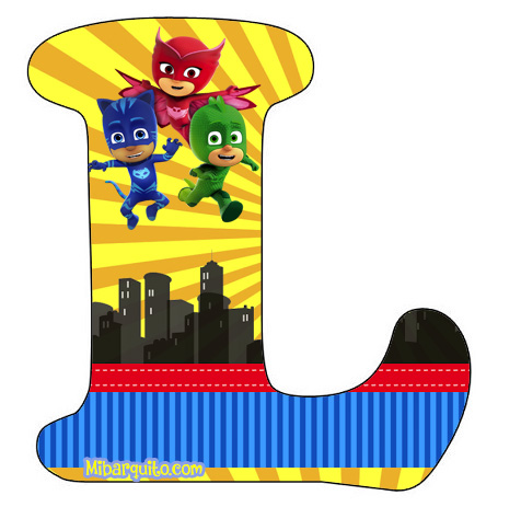 Alfabeto de PJ Masks en la Ciudad. - Oh my Alfabetos!