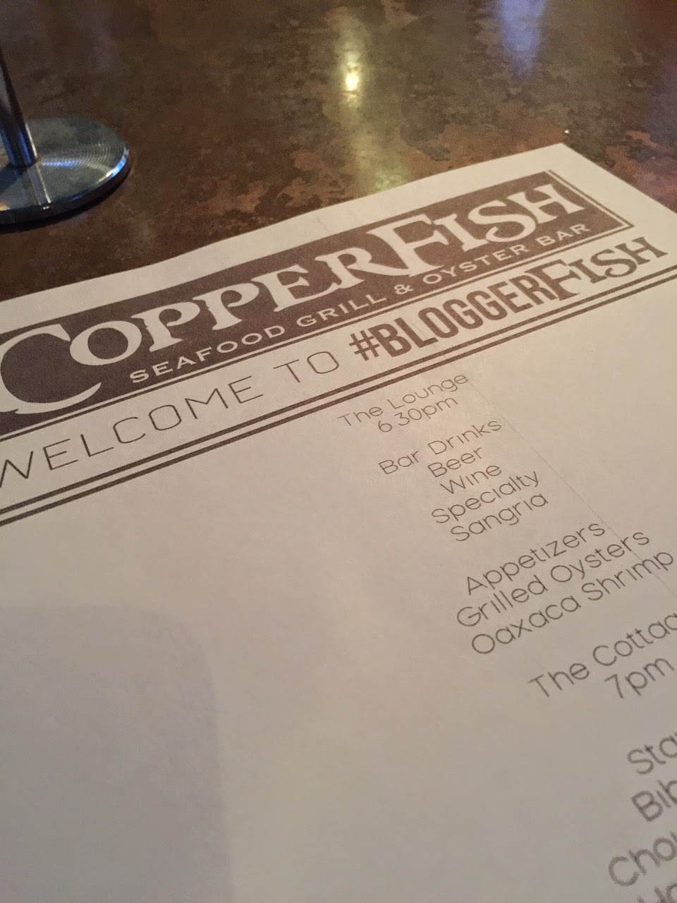 Al2getherFIT: Come Dine With Me: CopperFish Seafood Grill & Oyster Bar
