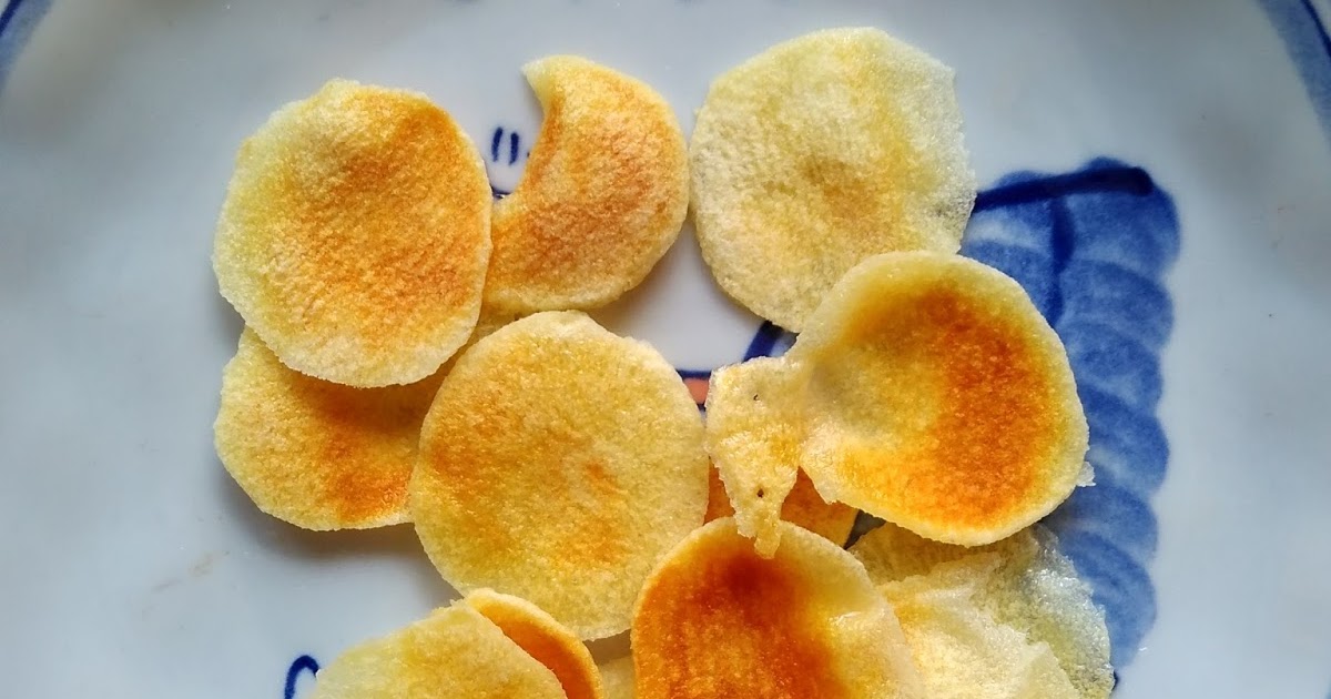Cook With No Books: No salt homemade arrowroot chips ( microwave )