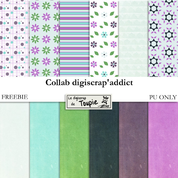 Le Digiscrap de Toupie/Toupie's Digiscrap: FREEBIE: collab digiscrap'addict "Summer addict"