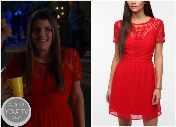 Awkward: Season 3 Episode 10 Sadie's Red Mesh Dress | Shop Your TV