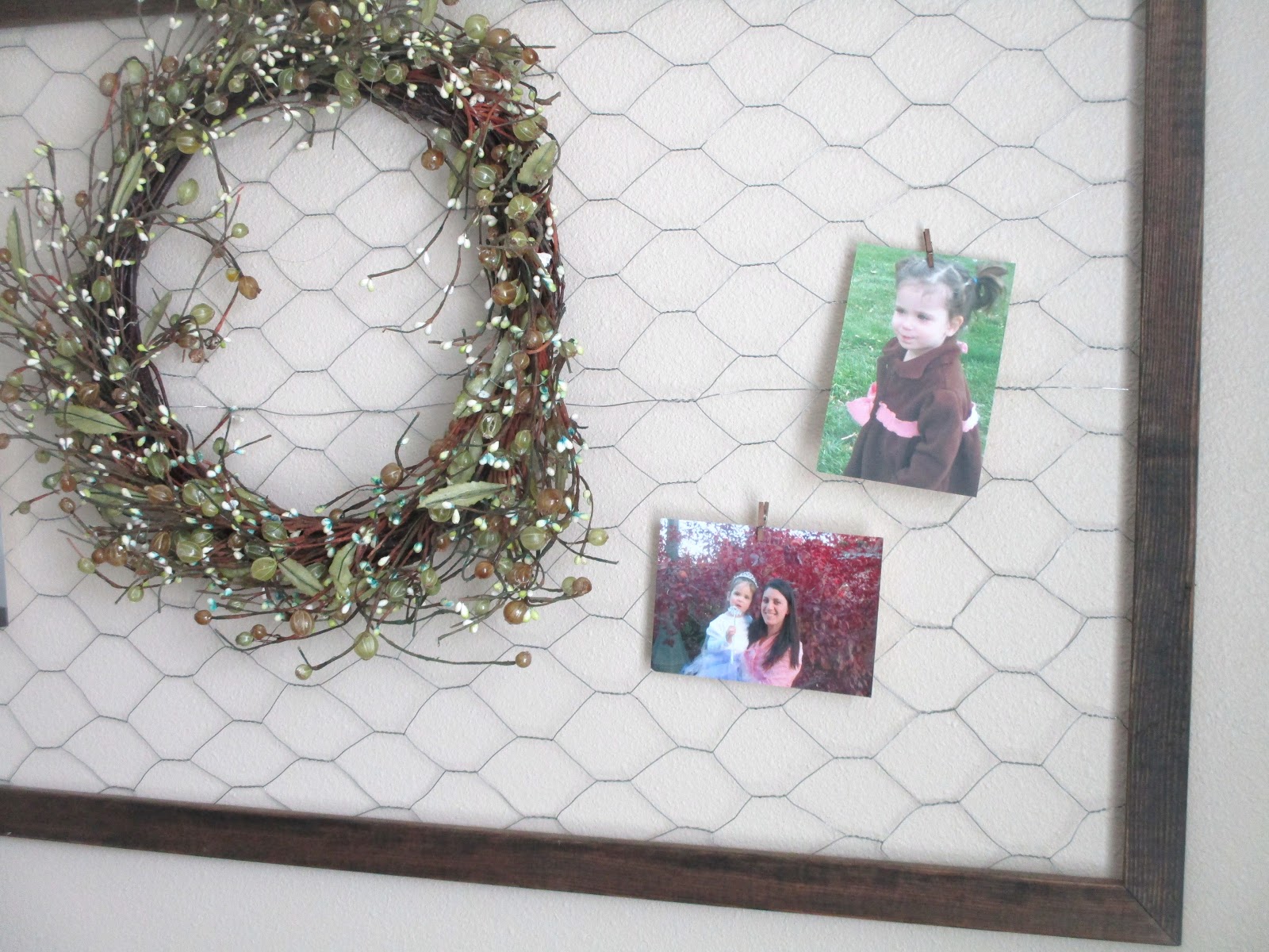 The Cozy Red Cottage: Farmhouse style chicken wire frame