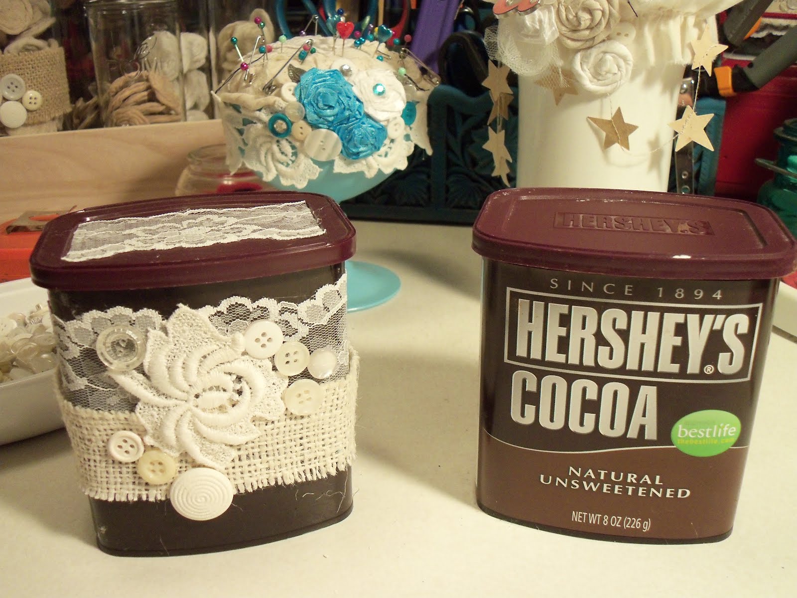 Make The Best of Things: Cocoa "Tin" Redo for Craft Storage