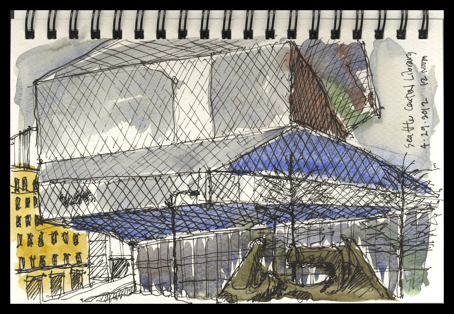 Urban Sketchers Seattle: Seattle Public Library, Central Branch