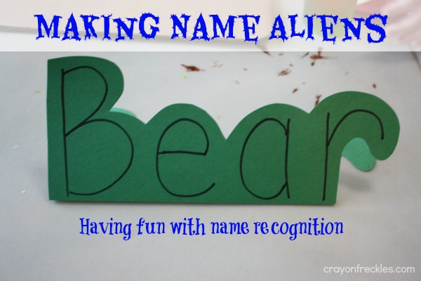 Space Alien Name Art Activity - Do Play Learn
