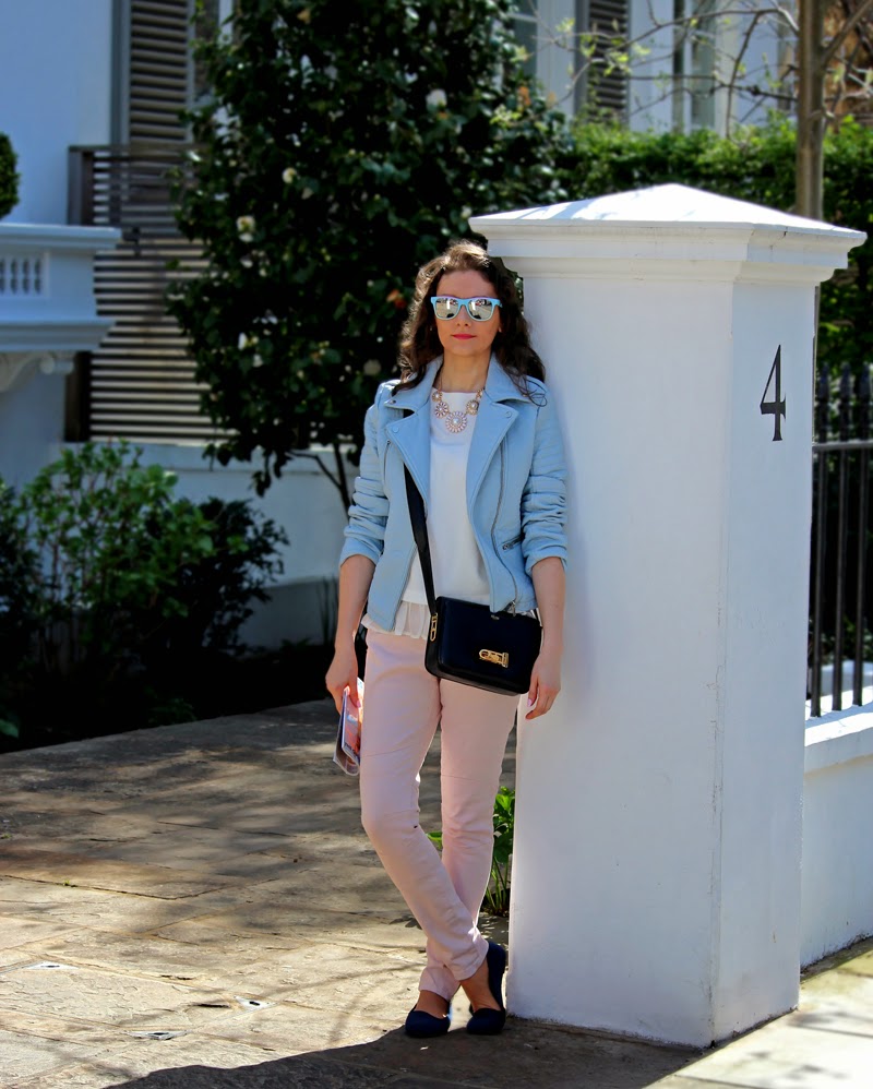 My everyday style : Baby blue jacket