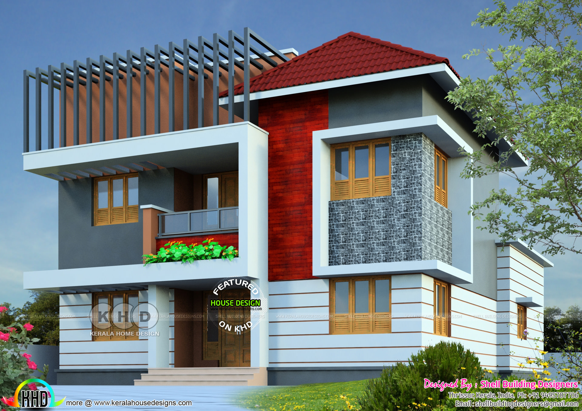 2717 square feet modern 4 bHK home design - Kerala Home Design and ...
