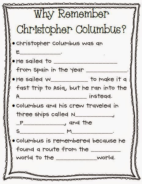 Loopin' Littles: Columbus Day!!