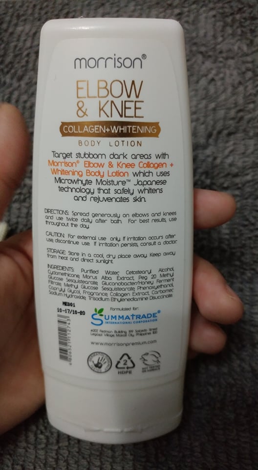 Morrison Elbow & Knee Collagen Whitening Lotion Review ...