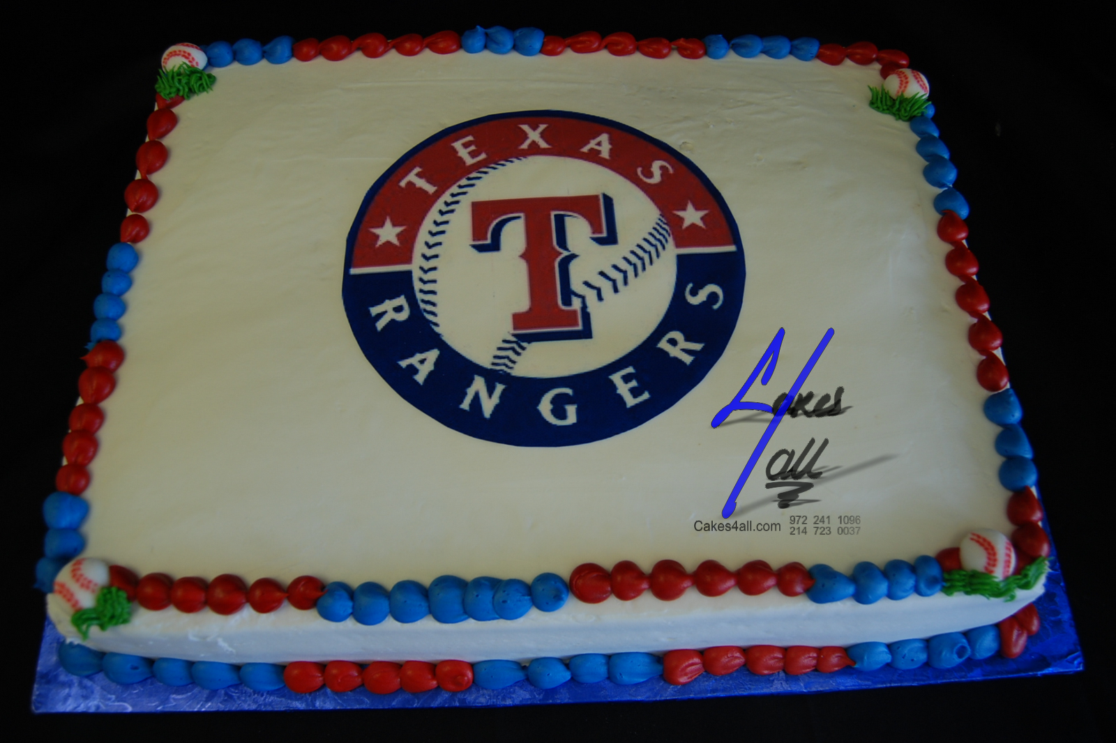 cakes 4 all in Dallas: Edible pictures for cakes Texas Rangers Base ...
