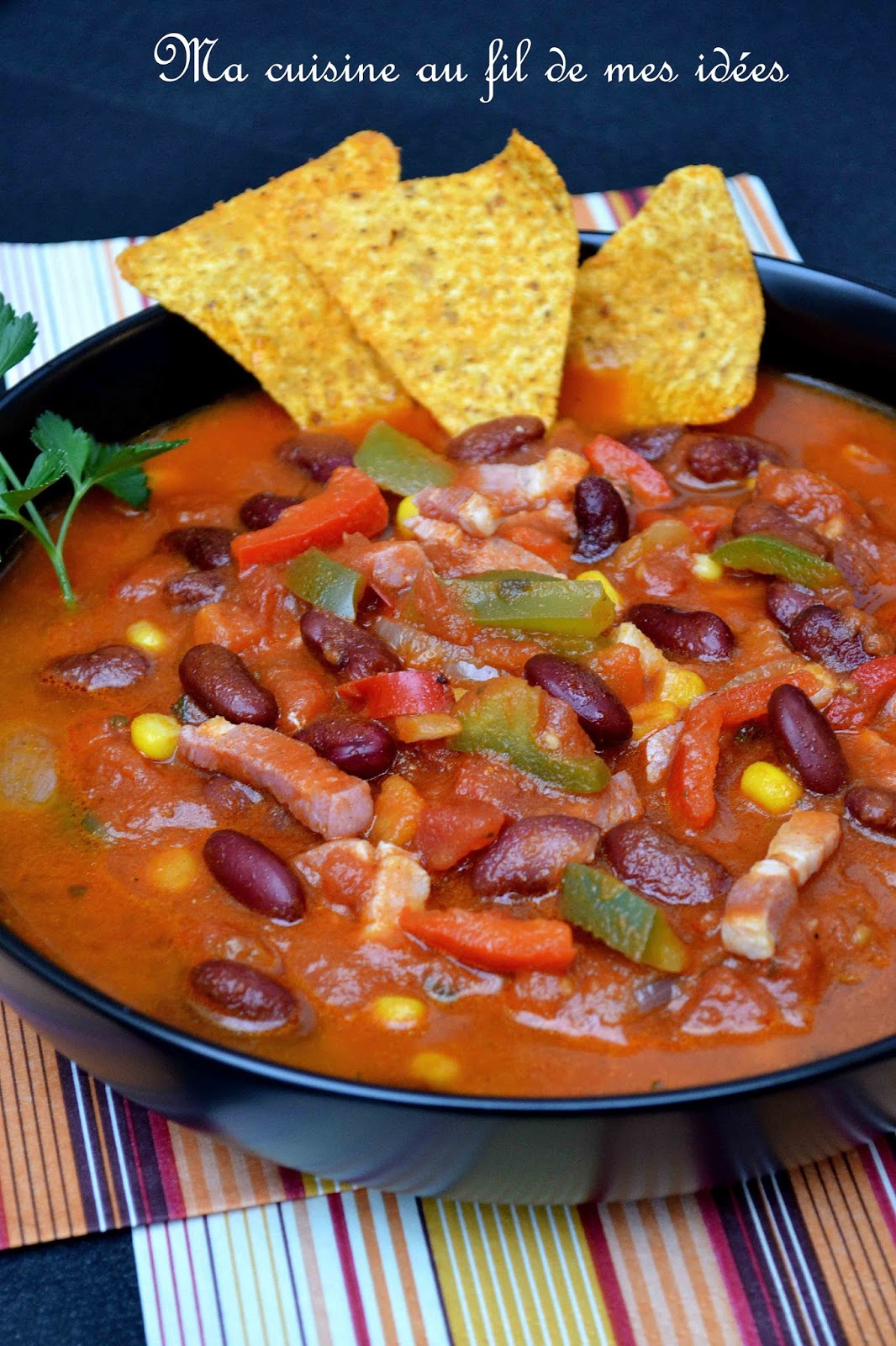 Ma cuisine au fil de mes idées...: Soupe-repas façon "chili con carne"