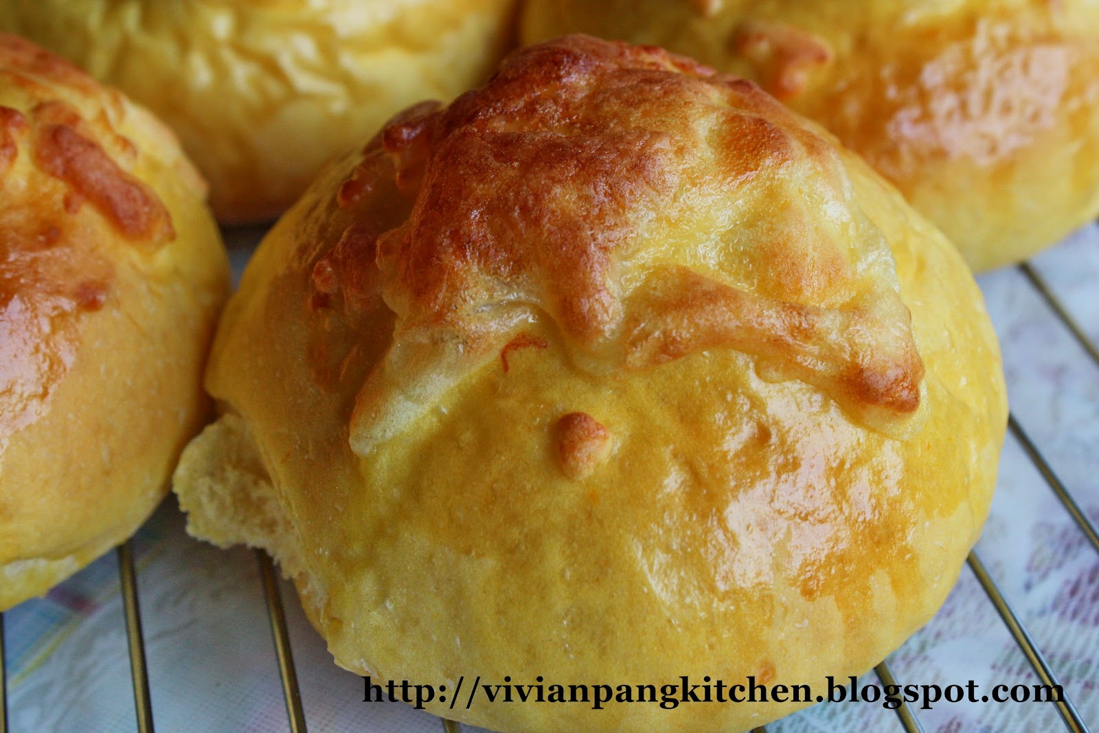 Vivian Pang Kitchen: Char Siew Buns with Pumpkin Dough/Straight Dough ...