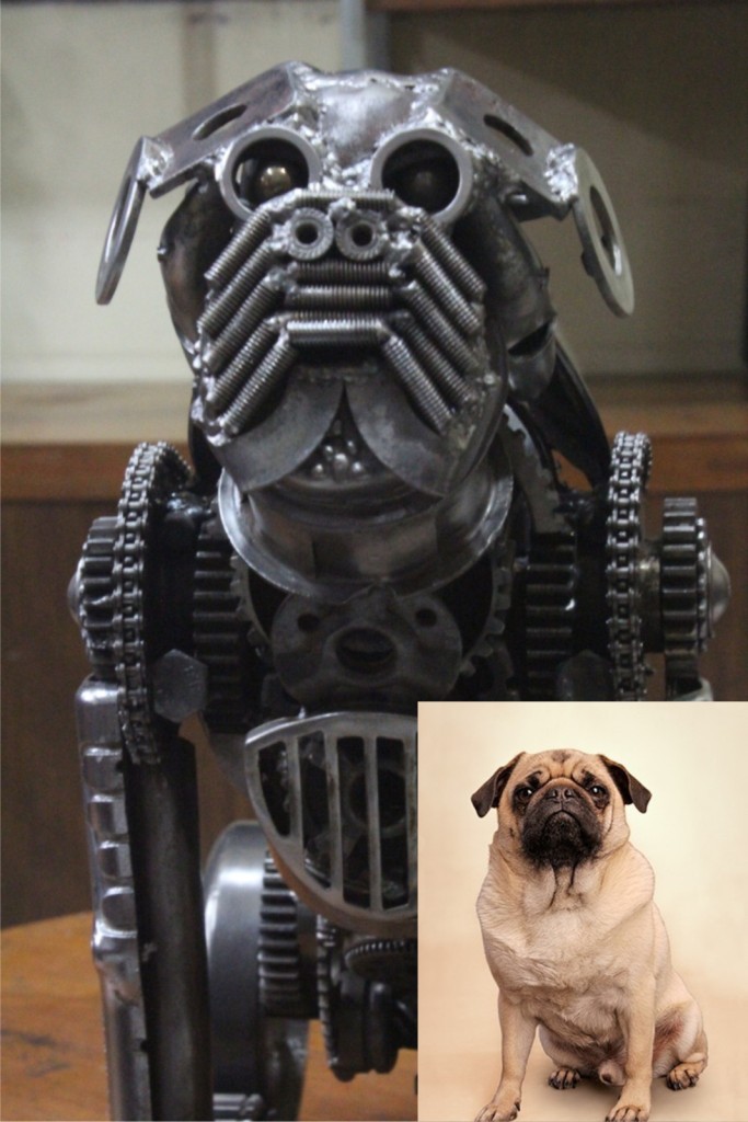 Riek,s Mohane Studio: PUG Dog Metal Art Sculpture