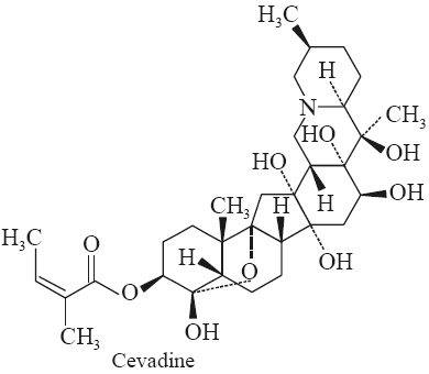 Cevadine-Synonym Veratrine-obtained from the seeds of Schoenocaulon ...