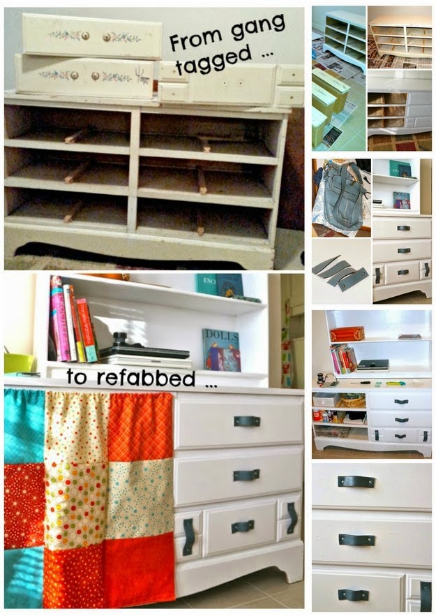 Upcycled: Gang-tagged dresser refab | the ReFab Diaries