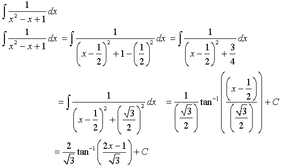mixture: integral using completion of squares method