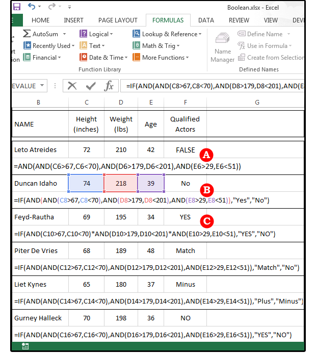 WikiExcel: Excel Boolean logic: How to sift spreadsheet data using AND ...